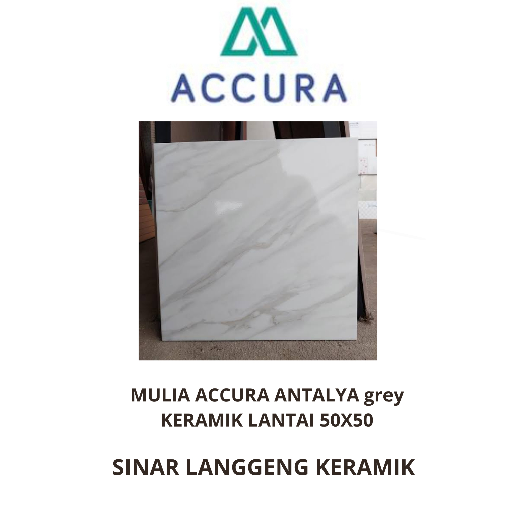 Jual MULIA ACCURA ANTALYA GREY 50X50 KERAMIK UNTUK LANTAI RUANG TAMU, KAMAR, TERAS RUMAH, DAPUR ...