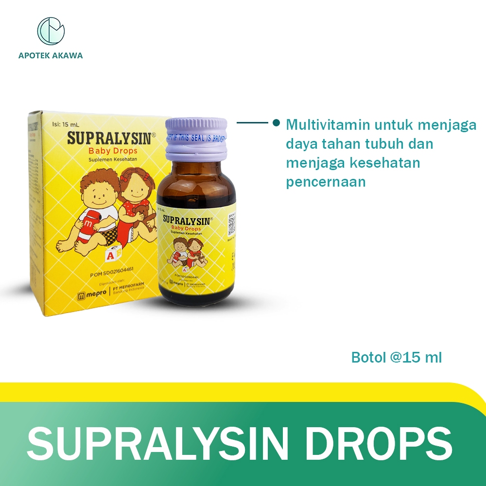 Jual SUPRALYSIN BABY DROPS 15 ML / VITAMIN ANAK / APOTEK AKAWA | Shopee ...