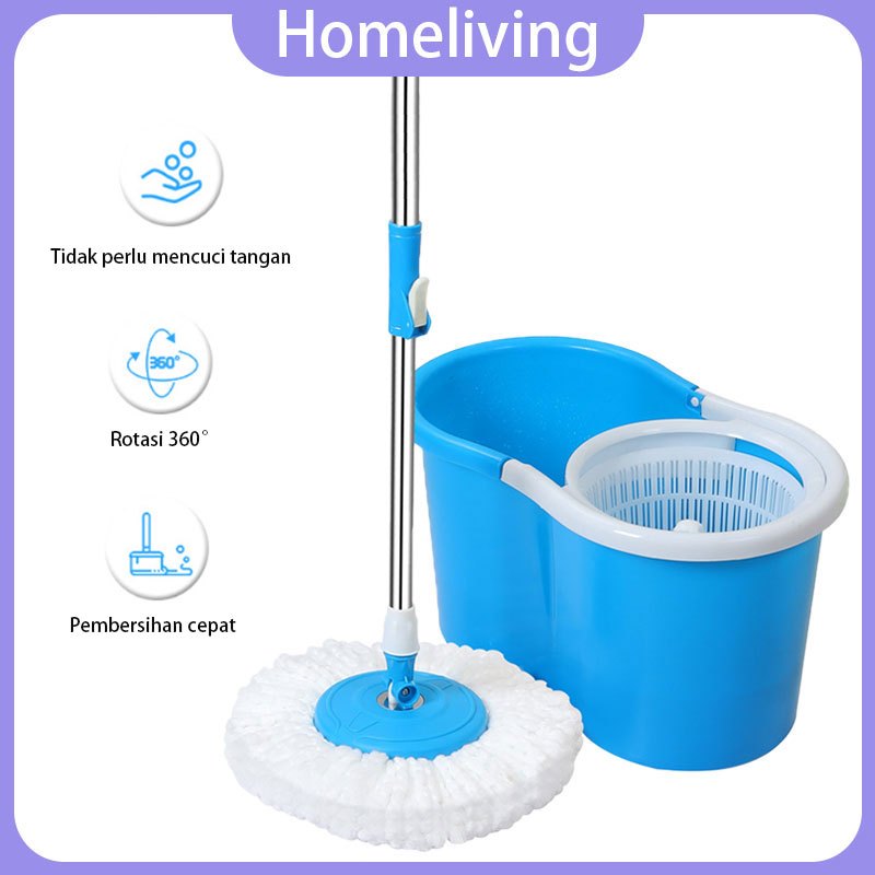 Jual Homeliving Alat Pel Lantai Praktis / Alat Pel Otomatis 360° / Spin ...