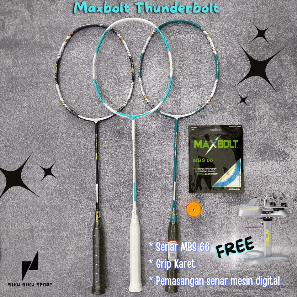 Jual Raket Badminton Maxbolt Thunderbolt | Shopee Indonesia