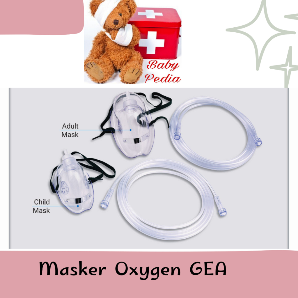Jual BabyPedia MASKER OKSIGEN GEA Dewasa Anak dan Bayi - Oxygen Mask ...
