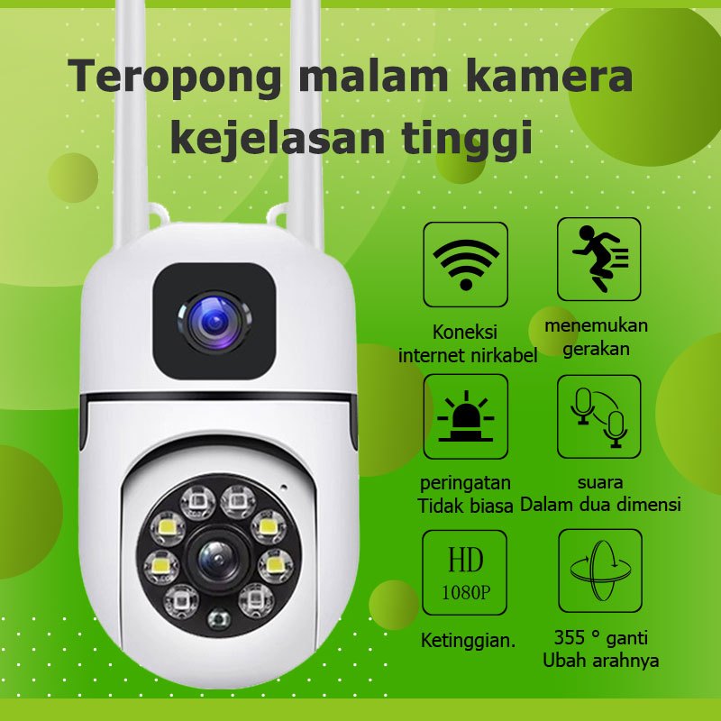 Jual Outdoor Dual Lens CCTV Camera Kecil Tahan Air HD 1080P Wi-Fi ...
