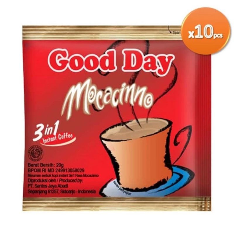 Jual GOOD DAY MOCCACINO 1 RENCENG (ISI 10 SACHET) | Shopee Indonesia