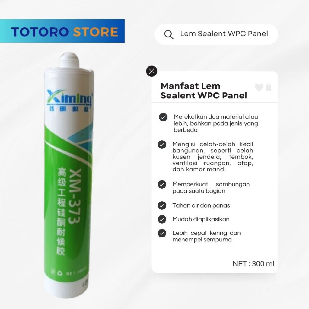 Jual Lem Sealent WPC, Lem Sealent WPC Panel, Lem Sealent Hitam, Lem ...