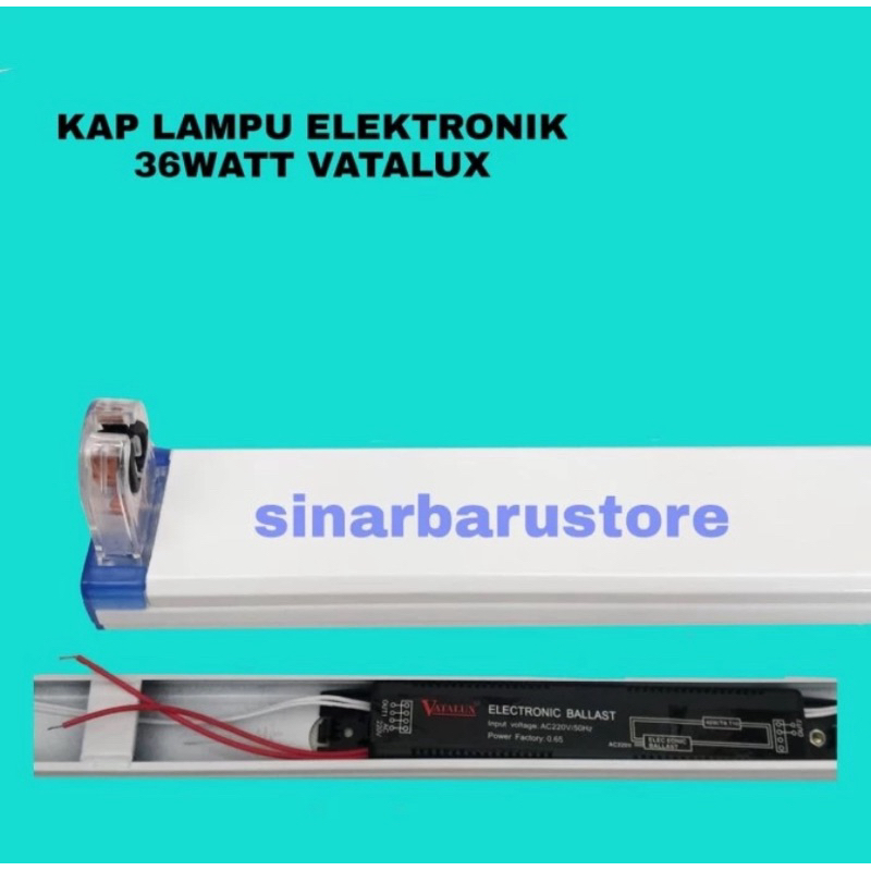Jual Kap/Rumah Lampu TL T8 36W/40W Simbat Balas Elektonik Vatalux ...