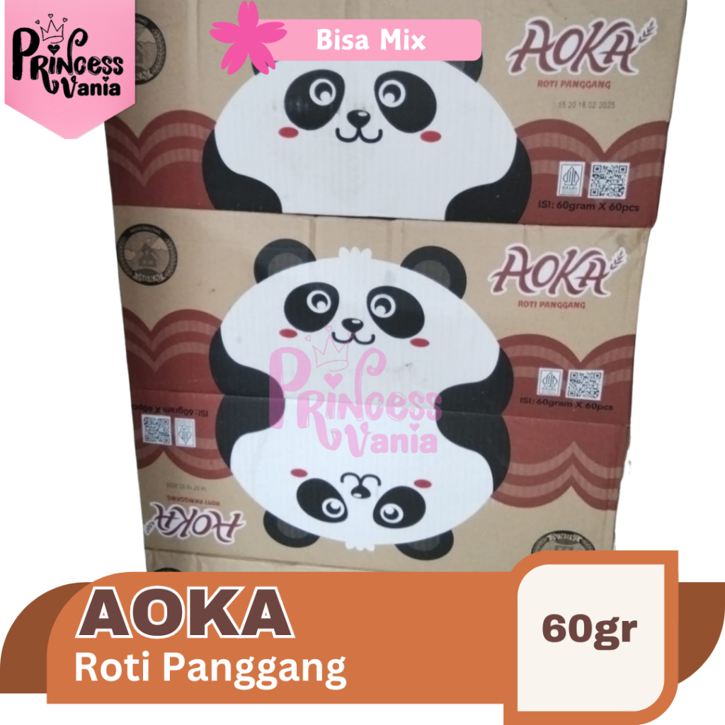 Jual AOKA PANDA GROSIR ROTI PANGGANG ISIAN RASA PANDAN KEJU COKLAT BISA ...
