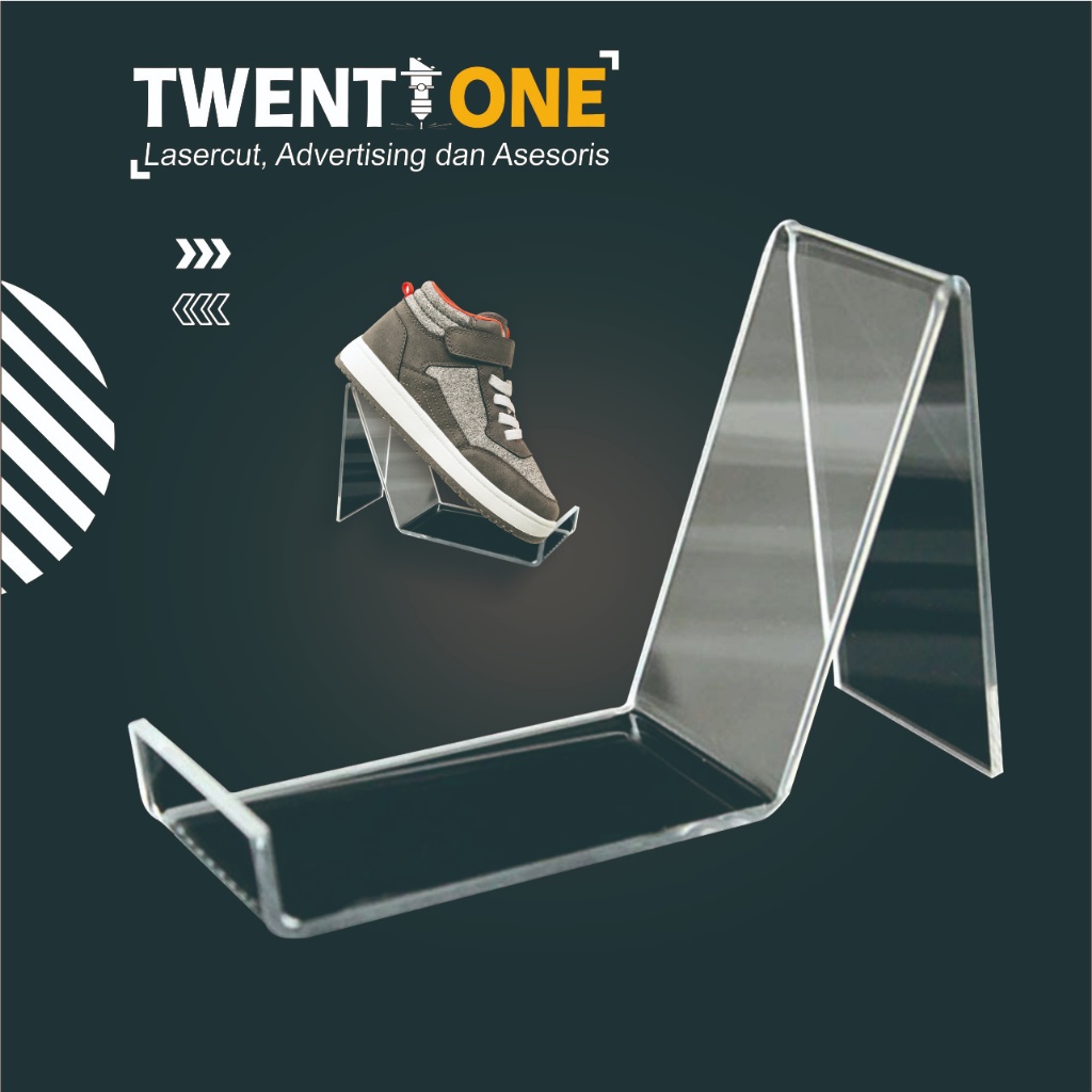 Jual Dudukan stand sepatu display akrilik bening cocok untuk segala ...