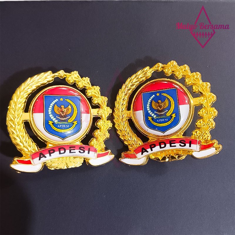 Jual Pin Perangkat Desa Lencana Padi Kapas Apdesi Pin Bros Logo Apdesi ...