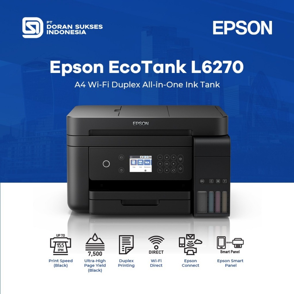 Jual Printer Epson L 6270 A4 Ecotank Print Scan Copy Wifi Duplex with ADF | Shopee Indonesia