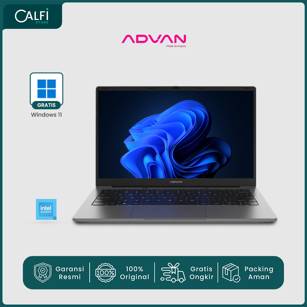 Jual ADVAN Laptop TBook Celeron N100 Intel N100 4Gb/128GB 14" HD Free ...