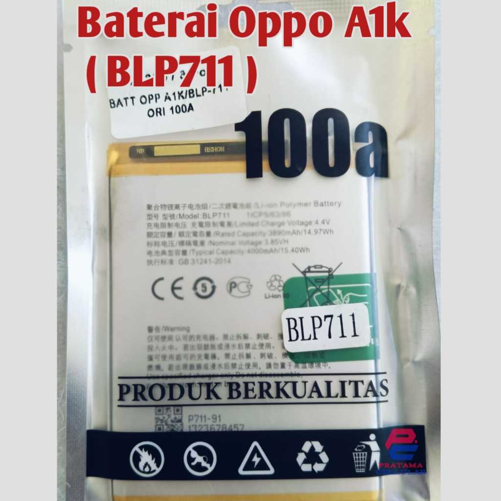 Jual Baterai Oppo A1K BLP711 BLP-711 Ori aaa | Shopee Indonesia