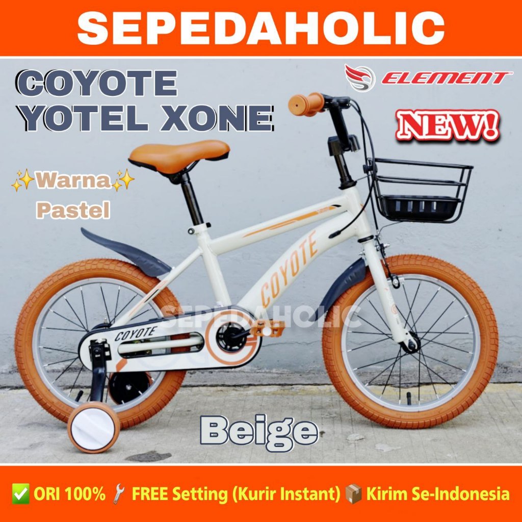 Jual Sepeda Anak Laki Perempuan COYOTE YOTEL XONE Pastel Ukuran 12 16 18 Inch Keranjang | Shopee ...