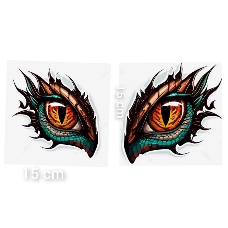 Jual stiker gambar mata size 15x15 cm harga 1set kanan kiri print cut ...