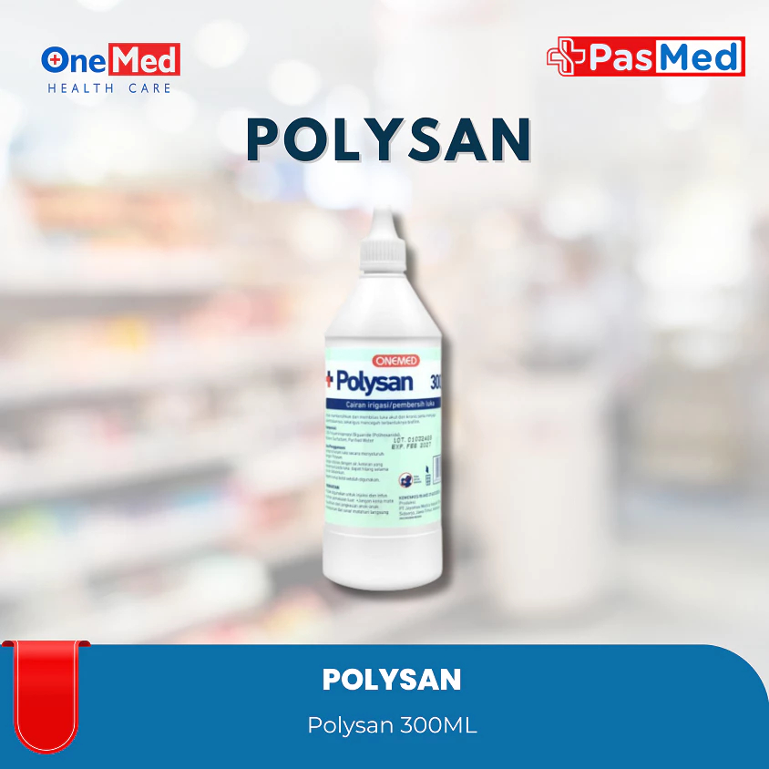 Jual PASMED | ONEMED - Polysan 300 Ml Cairan Cuci Luka (PHMB) | Shopee Indonesia
