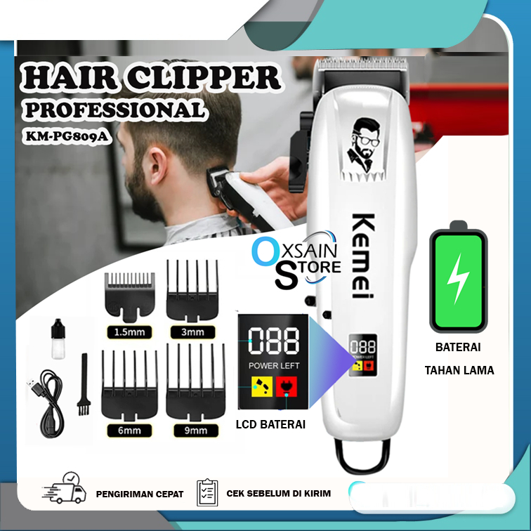 Jual Alat Mesin Cukur Rambut Elektrik Cas Kemei Original pencukur Pangkas Potong Rambut Hair ...