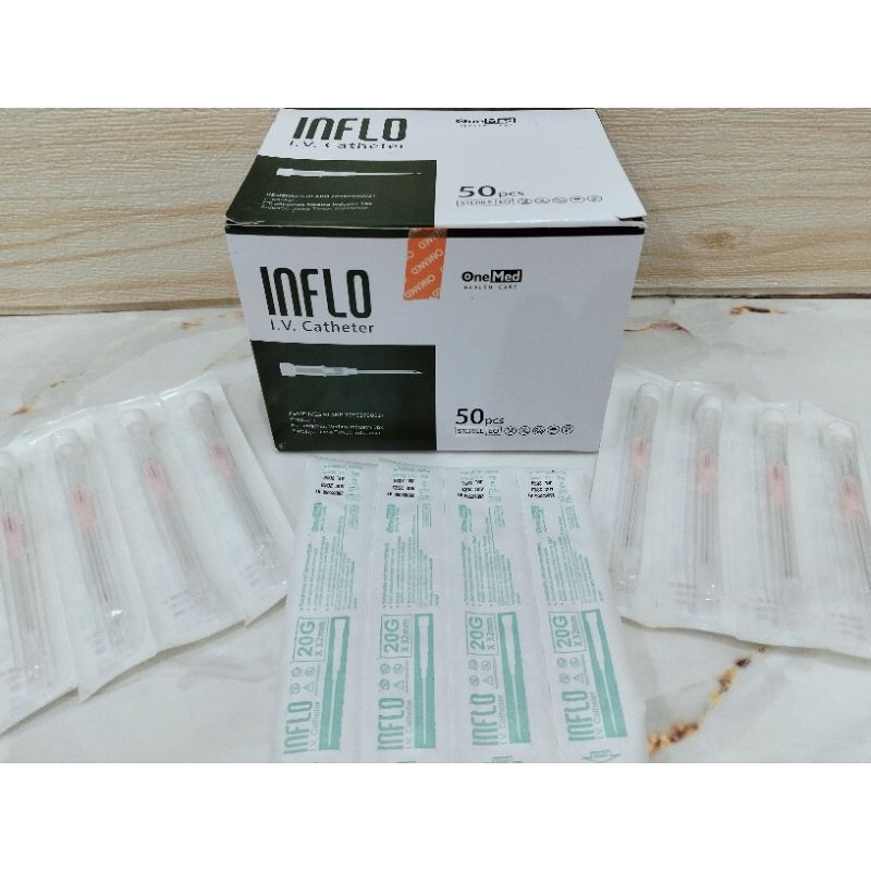 Jual Inflo iv Catheter 20 G Onemed ECER | Shopee Indonesia