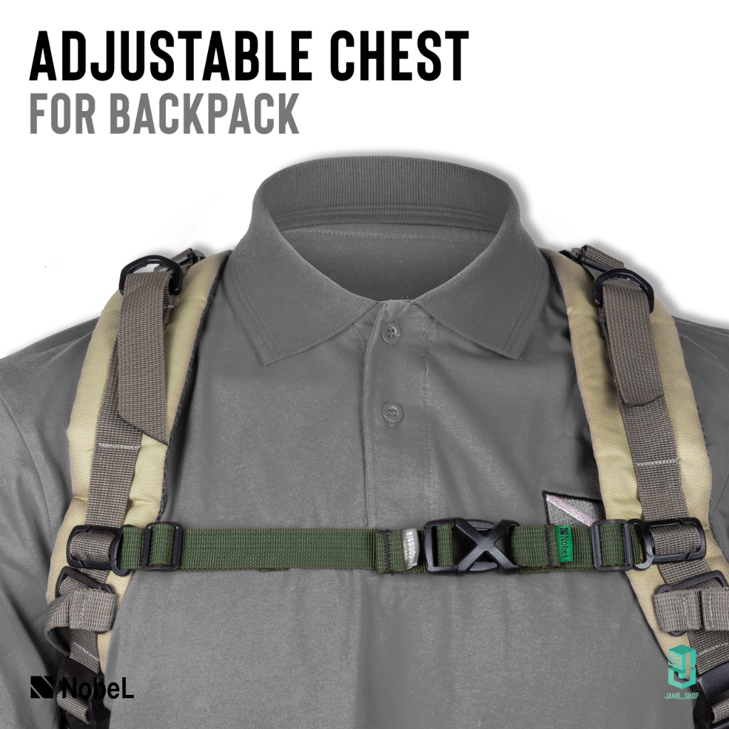 Jual Tali Dada tas Ransel Adjustable|Chest Strap|NobeL Outdoor|Webbing ...