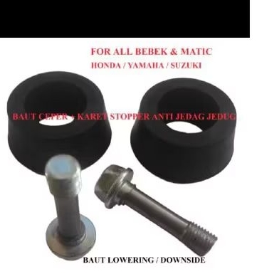 Jual Baut lowering downsize baut ceper plus karet stopper anti jeduk ...