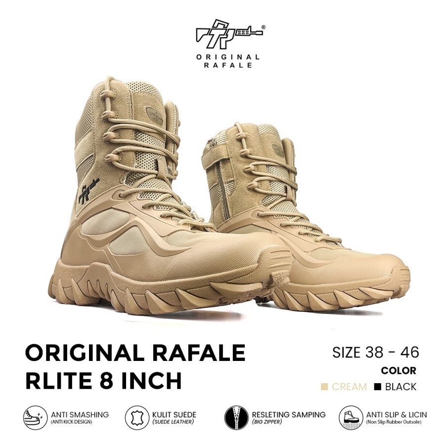 Jual SEPATU TACTICAL RLITE RAFALE ORIGINAL 8 INCH HITAM COKLAT SEPATU ...