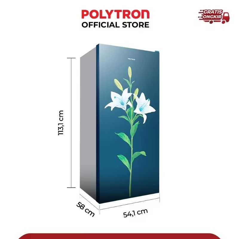 Jual POLYTRON Kulkas 1 Pintu 170L Beauty Steel PRB 177LB | Shopee Indonesia