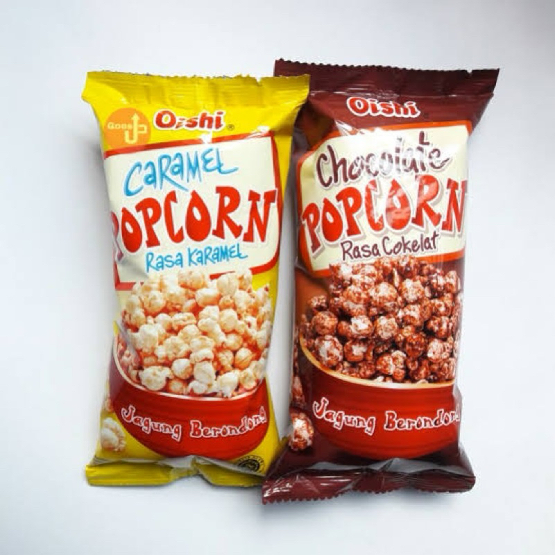 Jual OISHI POPCORN RASA KARAMEL | COKELAT [ 1 RENCENG ISI 10 BUNGKUS ...