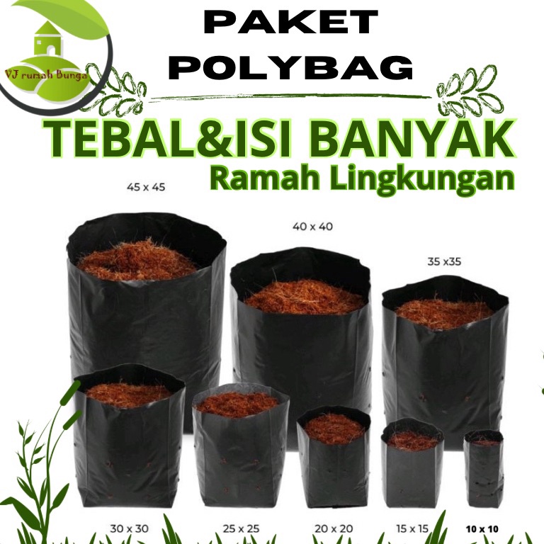 Jual Belanja kuat Paket Polybag Tanaman Tebal isi ratusan plastik ...