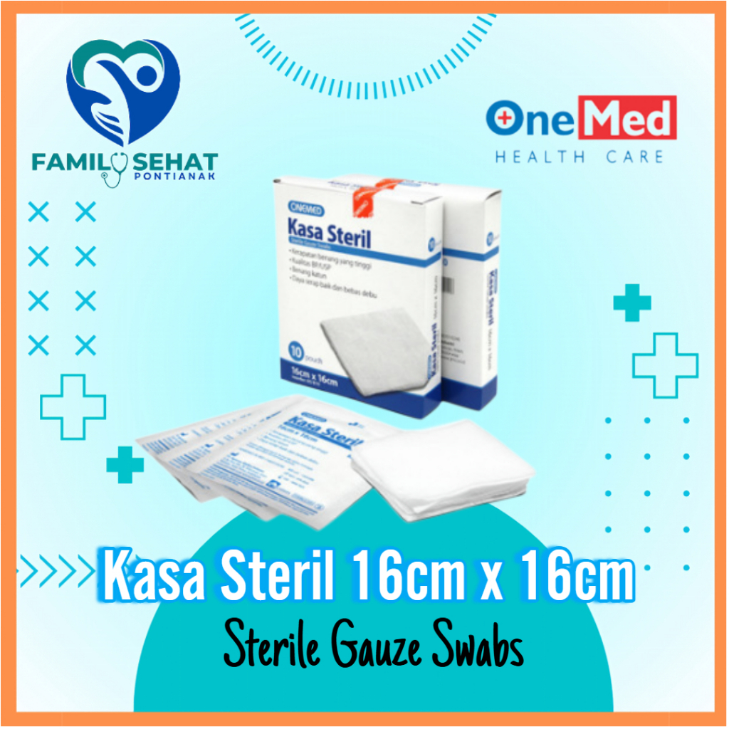 Jual Kasa steril ONEMED 16x16 Perbox isi 10PCS | Shopee Indonesia
