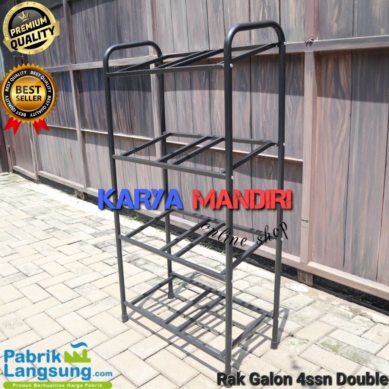 Jual Rak Galon Susun Double / Tempat Galon 4susun / Hitam | Shopee ...