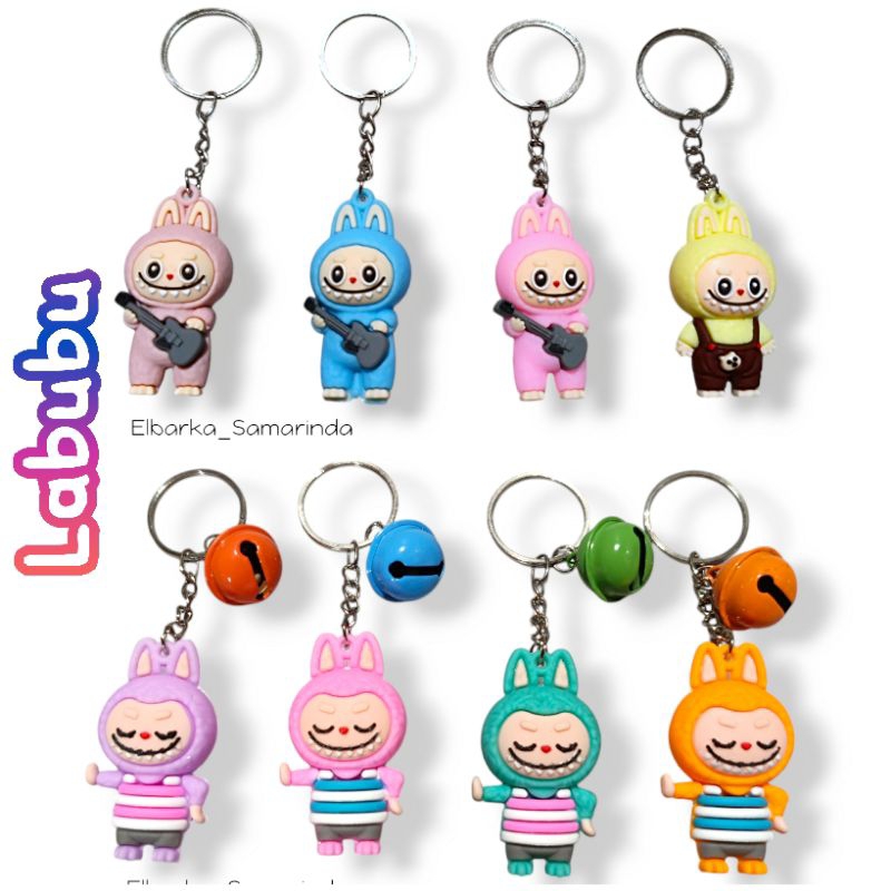 Jual EBS-187 GANTUNGAN KUNCI RUBBER LABUBU LONCENG LABUBU GITAR ...