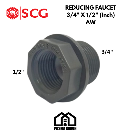 Jual SCG REDUCING FAUCET / VLOK RING PVC 3/4" X 1/2" AW | Shopee Indonesia