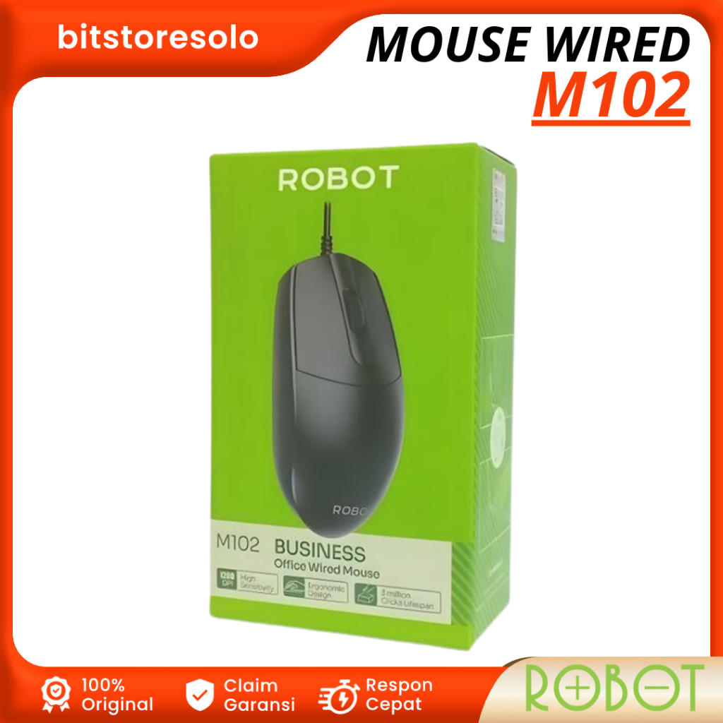 Jual Mouse Wired Robot M102 1200 DPI Original | Shopee Indonesia