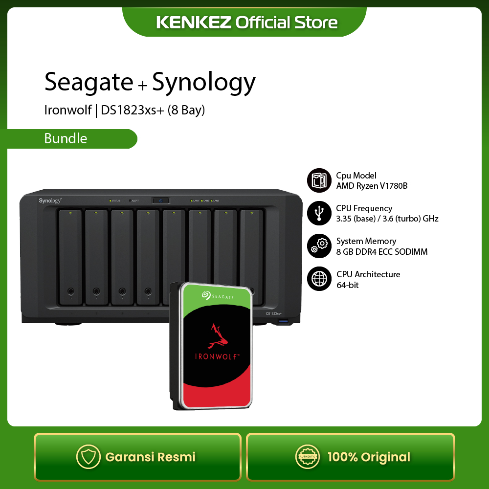 Jual [Bundle] Seagate IronWolf HDD / Hardisk NAS + Synology DS1823xs+ 8 ...