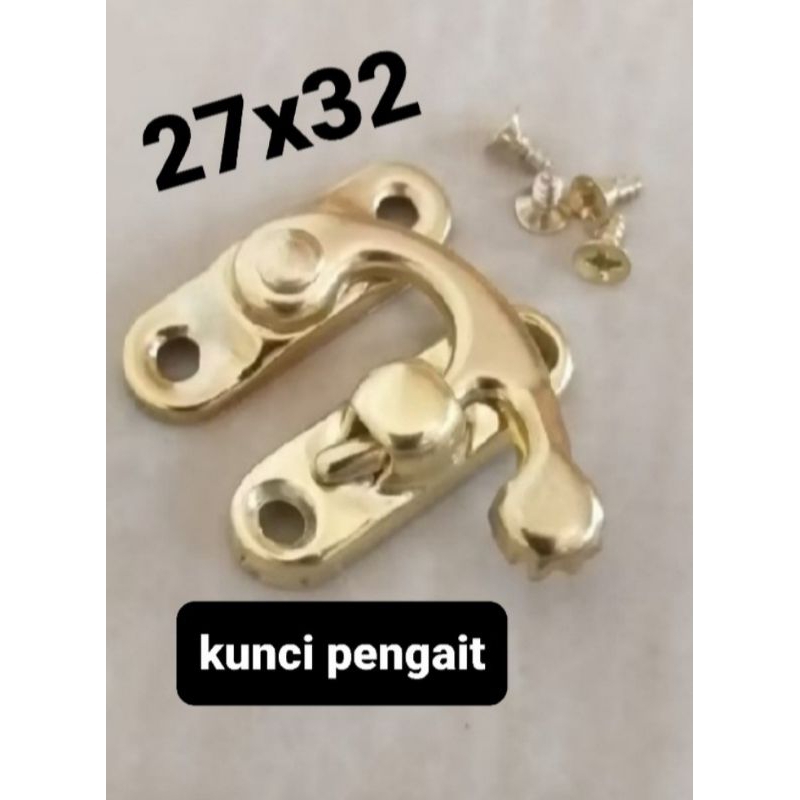 Jual (10 set+skrup) kunci pengait tebok sangkar kotak/ kotak dus/kotak ...
