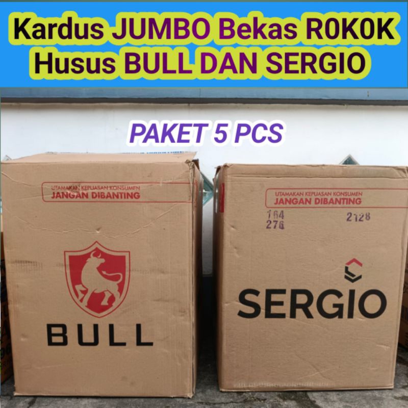 Jual Kardus ukuran BESAR BULL dan SERGIO isi 5 Pcs | Shopee Indonesia
