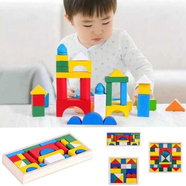 Jual Puzzle Balok Susun Mainan Puzzle Edukasi Balok Susun Montessori ...