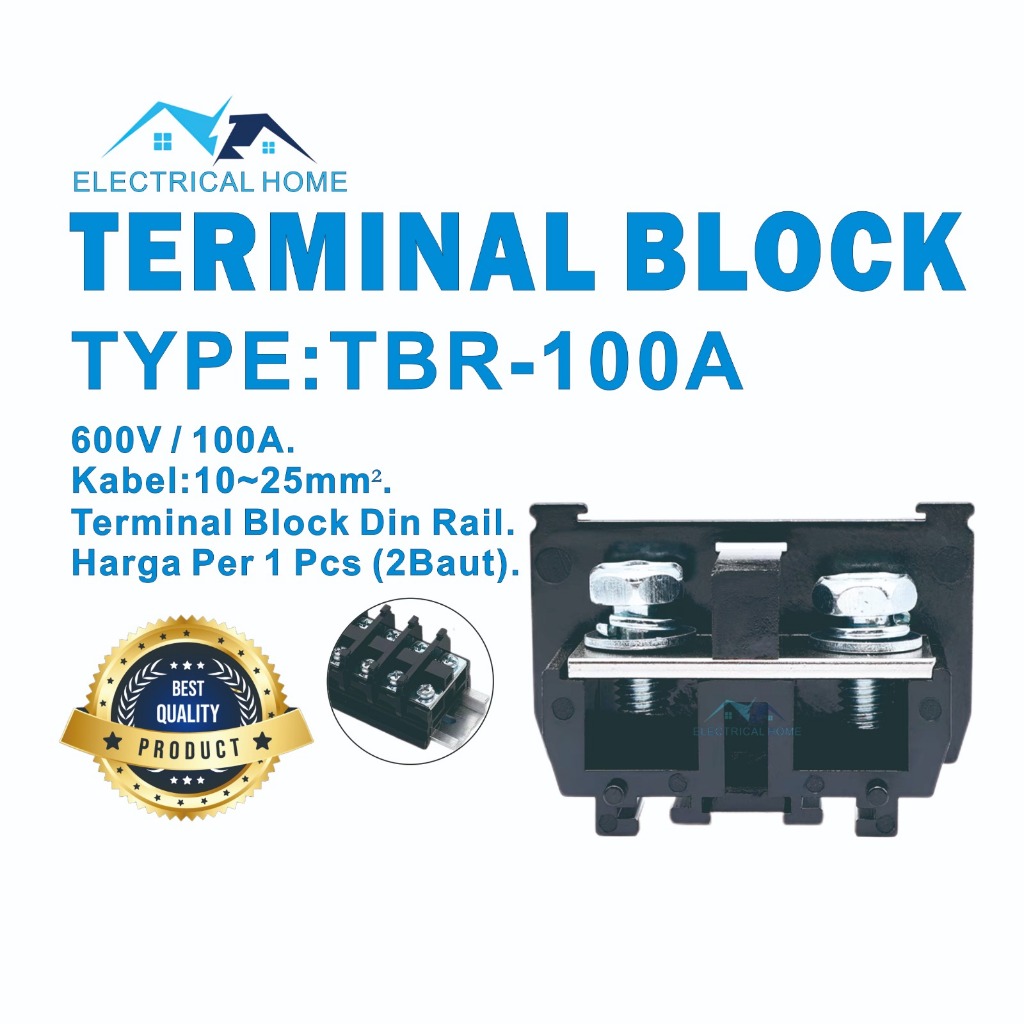Jual TERMINAL BLOCK TBR 100A DIN RAIL. | Shopee Indonesia