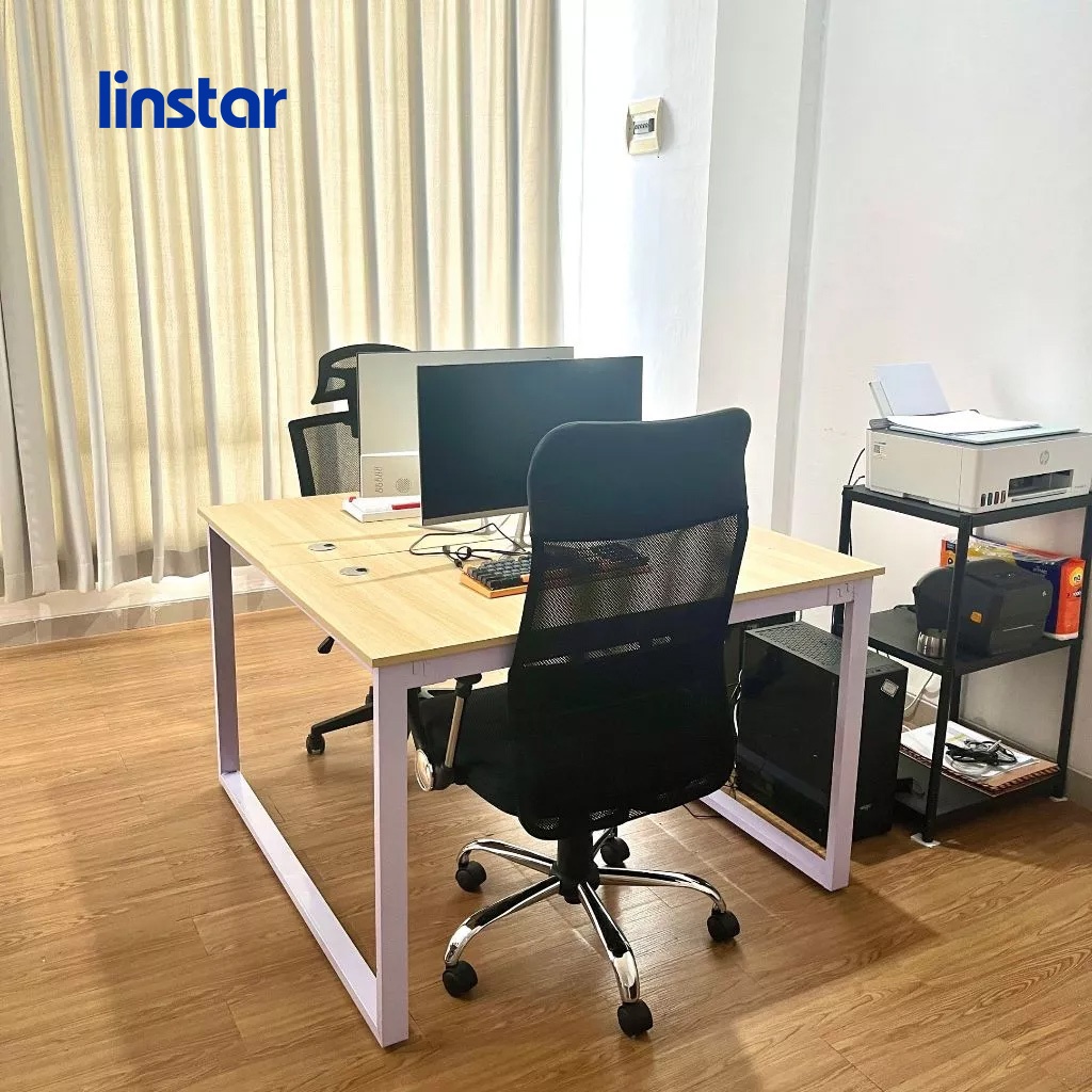 Jual linstar - Meja Kerja Minimalis Luas / Meja Belajar Kaki Baja Meja ...