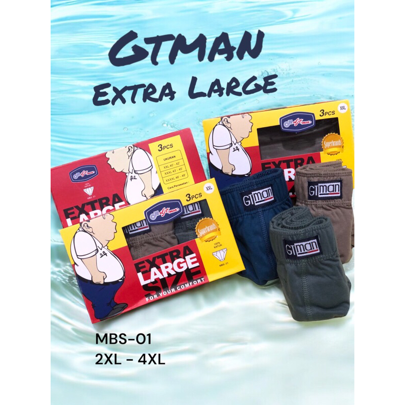 Jual Celana Dalam Pria GTMAN Jumbo MBS-01 1box isi 3pcs | Shopee Indonesia