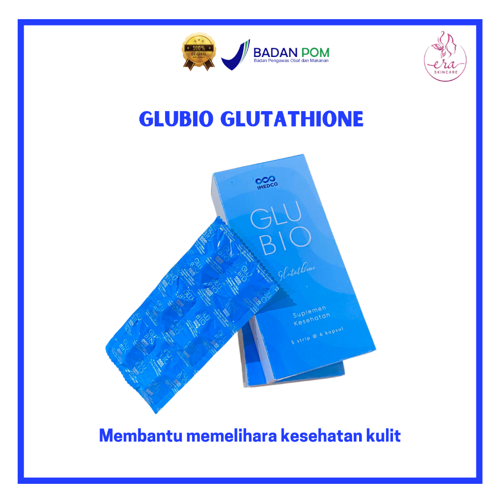 Jual GLUBIO GLUTATHIONE ORIGINAL - BOX ISI 5 STRIP @ 6 KAPSUL ...
