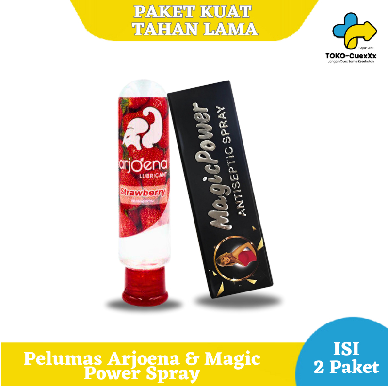 Jual Magic Power Spray 15 ml & Lubricant Gel Arjoena Lube Strawberry 60 ...