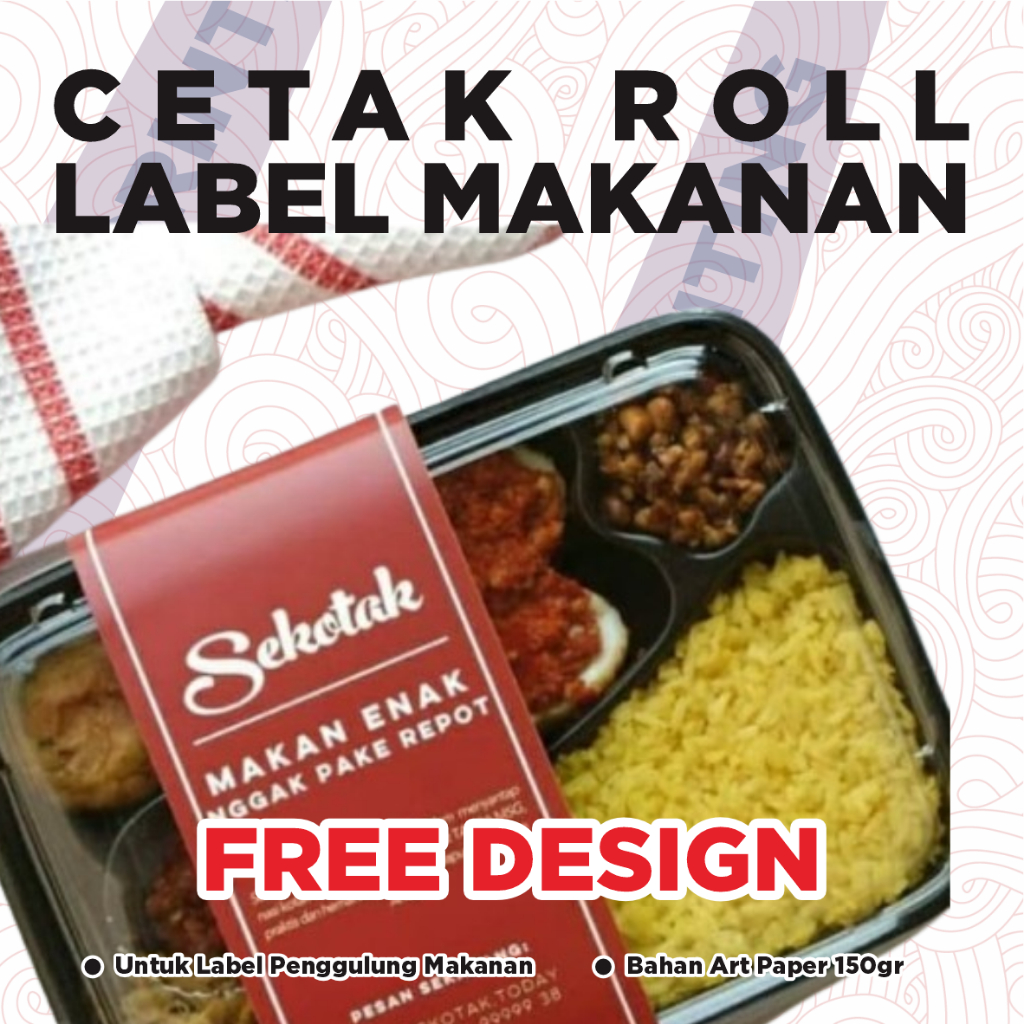 Jual Roller Label Pengikat Penggulung Box Makanan Bento MURAH (isi ...