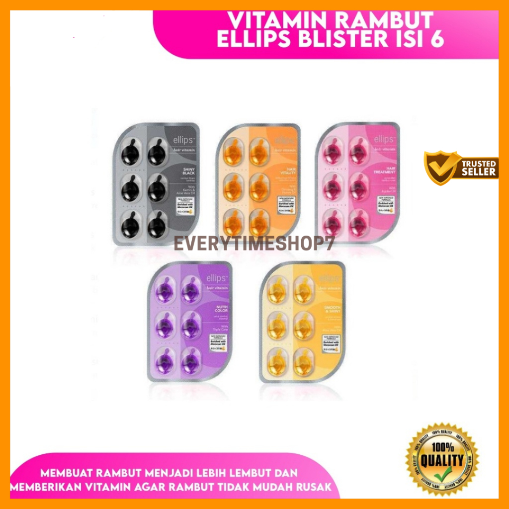 Jual Ellips Hair Vitamin / Pro Keratin Complex Isi 6 x 1ml Blister ...