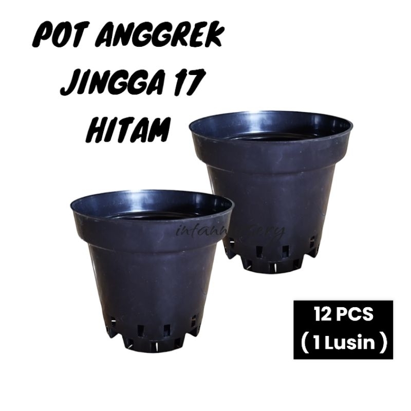 Jual Pot Anggrek Jingga 17 Hitam ( 12 PCS ) Pot Jingga Pot Tinggi Pot ...
