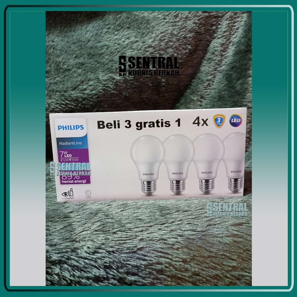Jual Philips Lampu LED Bulb 7 Watt Multipack 4pcs Radiantline - Beli 3 ...