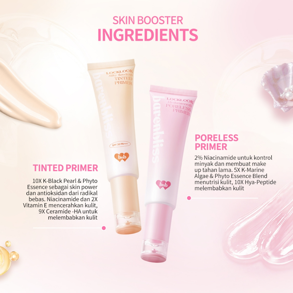 Jual BNB Barenbliss Locklook Primer Silky Flawless Tinted Primer & Hydra Smooth Poreless Primer ...