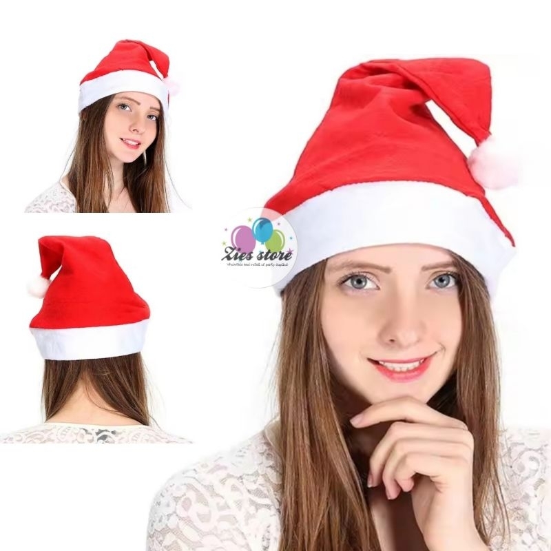Jual Topi natal / topi santa claus christmas | Shopee Indonesia