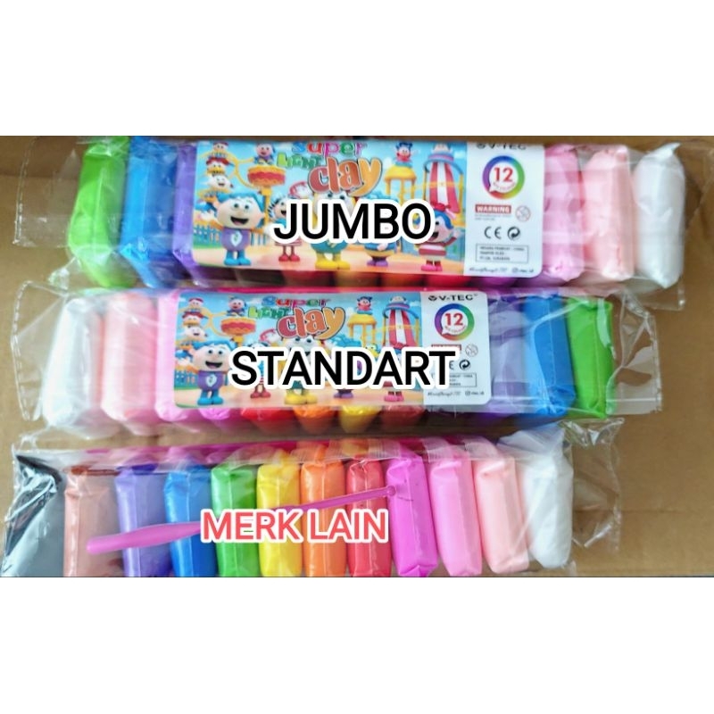 Jual MAGIC CLAY POLYMER / SOFT CLAY 1 PACK (12 WARNA) | Shopee Indonesia