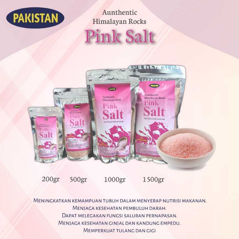 Jual GARAM HIMALAYA PINK SALT KUALITAS PREMIUM KEMASAN EKONOMIS ...
