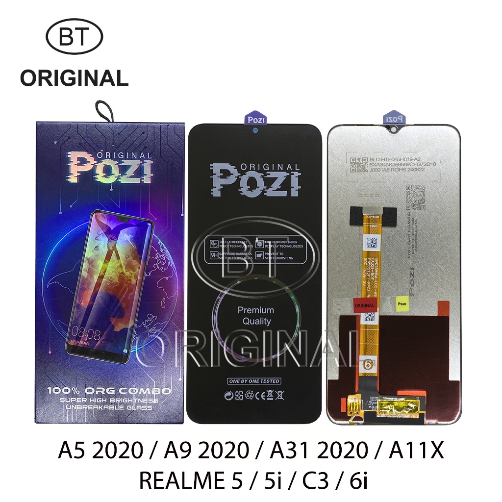 Jual LCD OPPO A5 2020 - A9 2020 - A31 2020 - A11X - REALME 5 - 5i - C3 - 6i - ORIGINAL ORG POZI ...