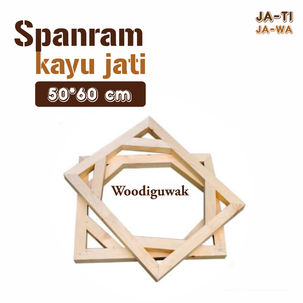 Jual Spanram Bingkai Lukisan Kanvas Ukuran 50x60 cm Bahan Kayu Jati ...